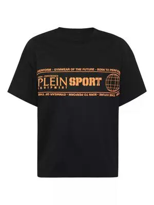 PLEIN SPORT Logo-print Round-neck T-shirt - Black