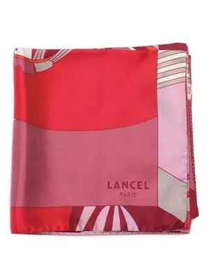 LANCEL Arabesque Silk Scarf - Red