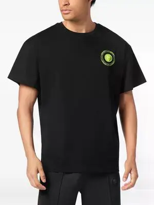 PLEIN SPORT Back-logo Circular-plaque T-shirt