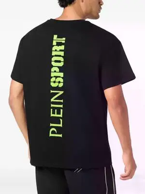 PLEIN SPORT Back-logo Circular-plaque T-shirt