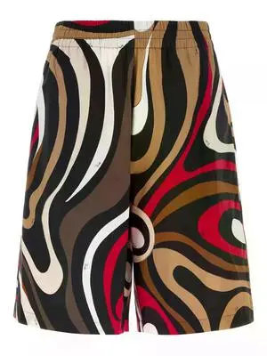 Emilio Pucci Printed Bermuda Shorts - Black