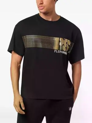 PLEIN SPORT Logo-stripe T-shirt