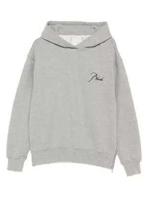 Rhude Logo-embroidered Hoodie - Grey