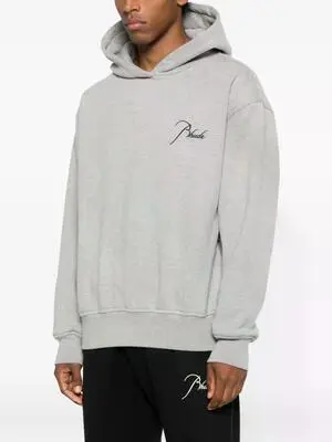 Rhude Logo-embroidered Hoodie - Grey