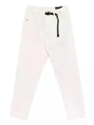 WHITE SAND Buckle Trousers - White