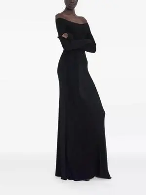 A.W.A.K.E. Mode Off-shoulder Maxi Dress - Black