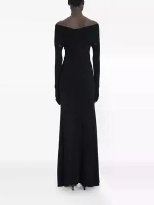 A.W.A.K.E. Mode Off-shoulder Maxi Dress - Black