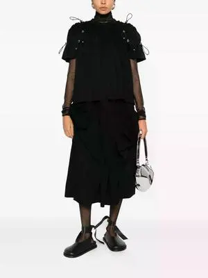 Noir Kei Ninomiya Embellished Gathered Blouse