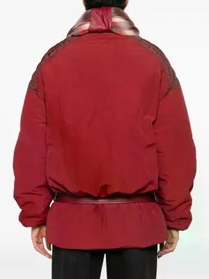 MARBELL Quilted Belted Jacket - Red