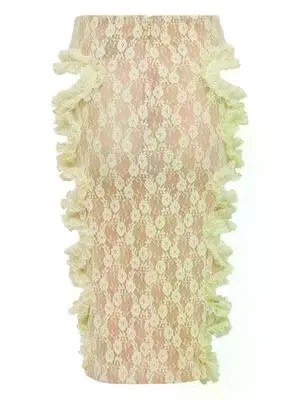 SELF-PORTRAIT Lace Cut-out Midi Skirt