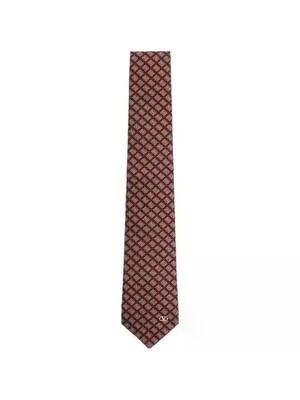 Valentino Garavani VALENTINO Cotton Jacquard Neck Tie Black