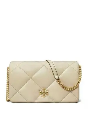 Tory Burch Kira Diamond-quilted Leather Crossbody Bag - Neutrals