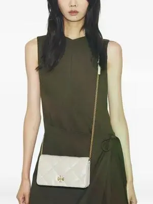 Tory Burch Kira Diamond-quilted Leather Crossbody Bag - Neutrals