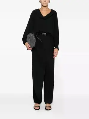 CARLA G. Pleated Palazzo Trousers