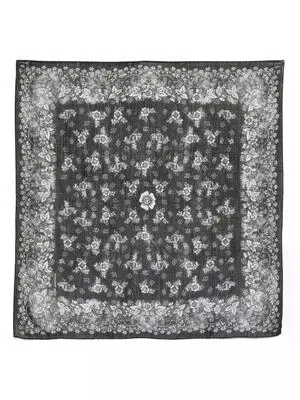 Massimo Alba Floral Bandana - Black