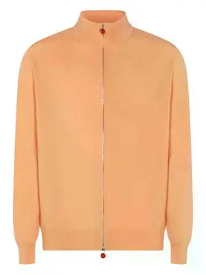 Kiton Zip-up Cardigan - Orange