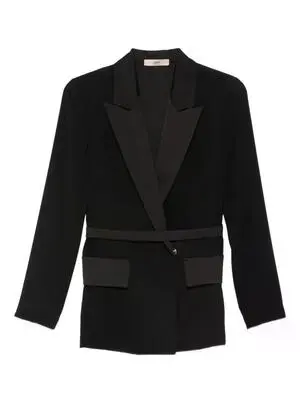 CARLA G. Notched-lapel Belted Jacket