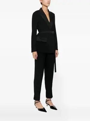 CARLA G. Notched-lapel Belted Jacket