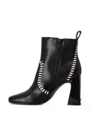 Karl Lagerfeld Leather Boots With Striped Detail