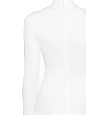 MUGLER Star Cut High-neck Top - White