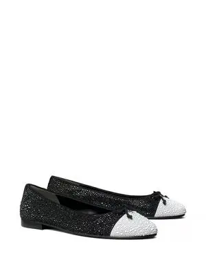 Tory Burch Cap-toe Crystal Ballet Flats