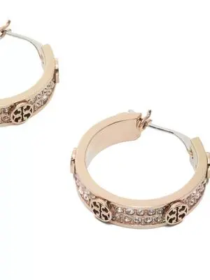 Tory Burch Pavé Hoop Earrings