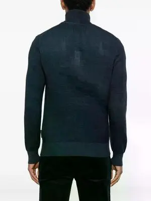 Marc O'polo Funnel Neck Zip Sweater - Blue