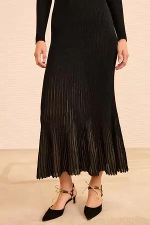 Ulla Johnson Zeda V-neck Midi Dress - Noir