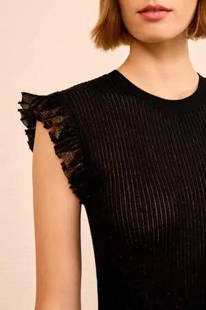 Ulla Johnson Sunburst Knit Midi Dress - Noir