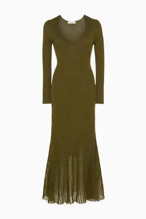 Ulla Johnson Zeda Knit Midi Dress - Olive