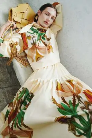 Ulla Johnson Floral Print Tie-neck Blouse - Inner Nature