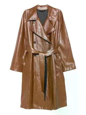 CARLA G. Belted Leather Jacket