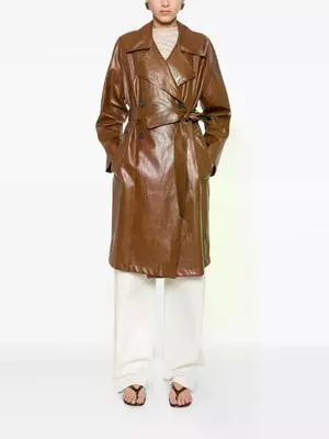 CARLA G. Belted Leather Jacket