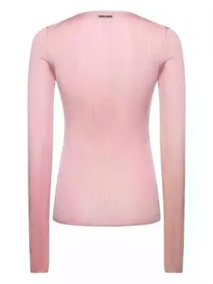 Miu Miu V-neck Ribbed Top