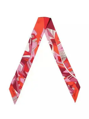 LANCEL Arabesque Silk Headband - Red