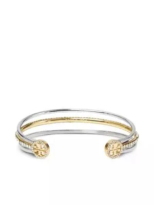 Tory Burch Icon Mixed Pavé Cuff Bracelet