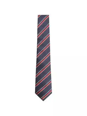 Valentino Garavani Jacquard Regimental Silk Tie - Blue