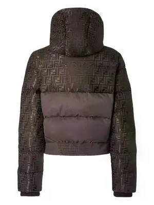Fendi Monogram Hooded Jacket - Brown