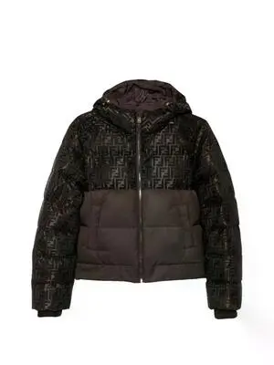 Fendi Monogram Hooded Jacket - Brown