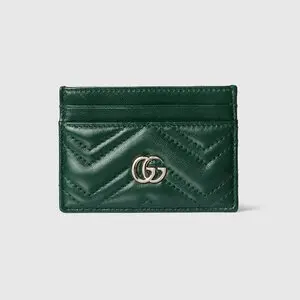 Gucci Gg Marmont Card Case Leather - Green