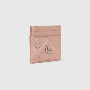 Gucci Gg Marmont Card Case Leather - Beige