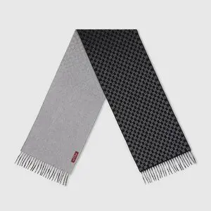 Gucci Gg Wool Cashmere Scarf Wool - Black