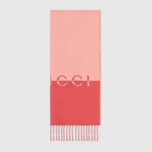 Gucci Wool Cashmere Scarf - Pink