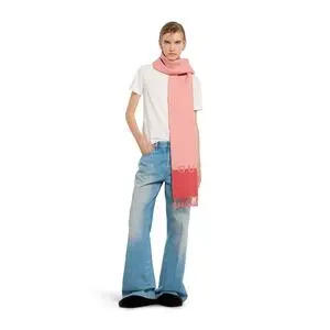 Gucci Wool Cashmere Scarf - Pink