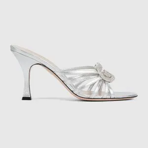 Women's Silver Gucci Sandals
