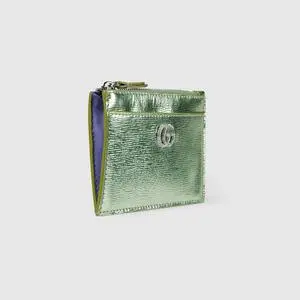 Gucci Gg Marmont Zip Key Pouch Leather - Green