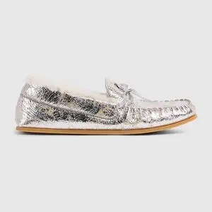 Gucci Leather Driver Loafer With Merino Wool Lining