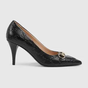 Gucci Women's Horsebit Mid-Heel Pumps