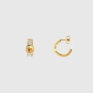 Gucci Blondie Crystal Mini Earrings - Gold-toned Metal