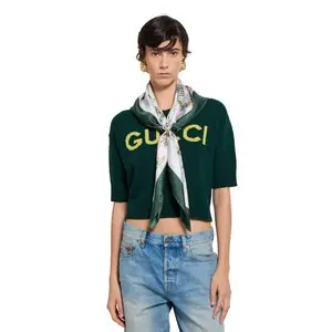 Gucci Printed Silk Twill Carré Silk